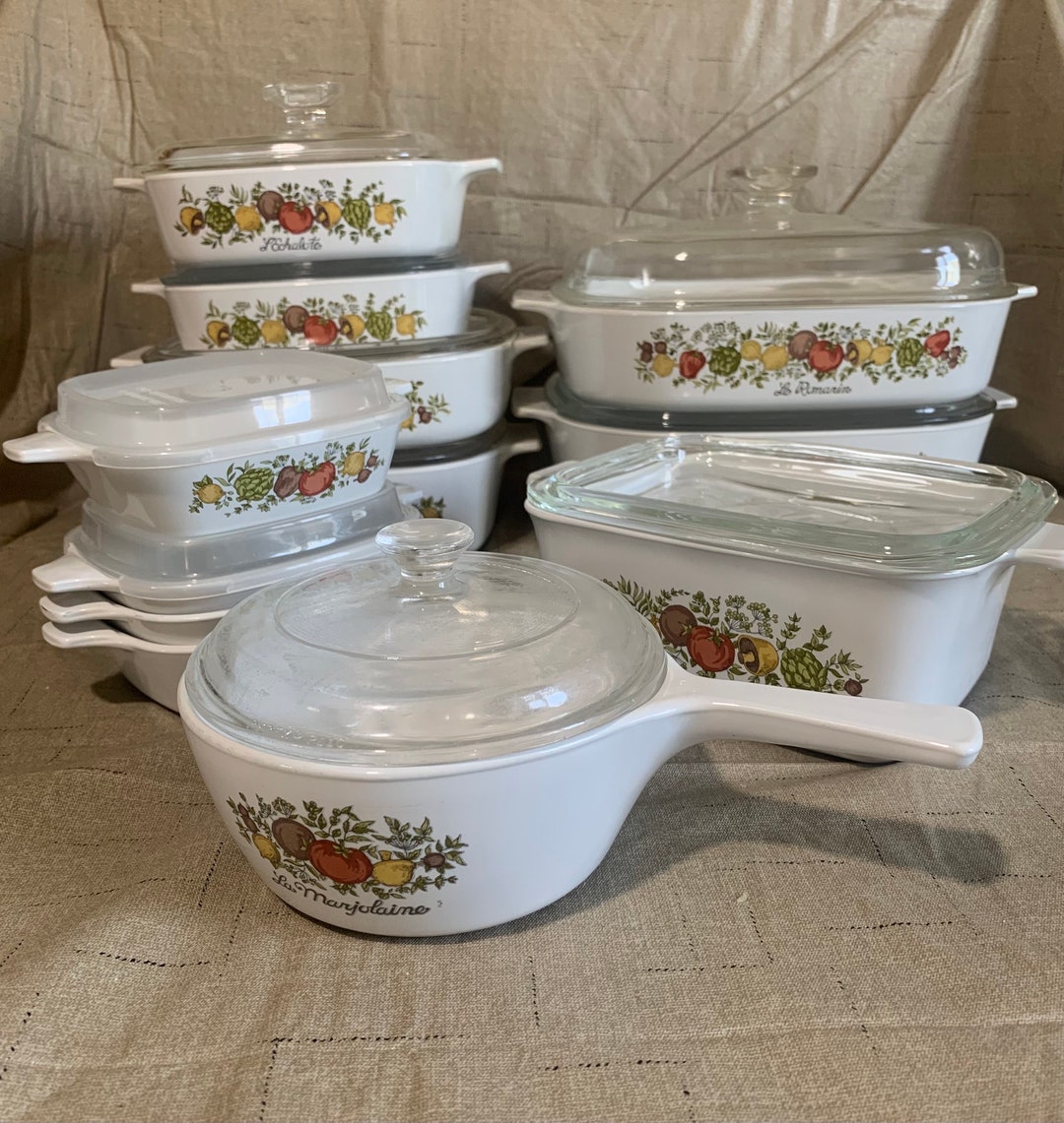 Vintage 1970s Corningware Spice of Life Casserole Dishes Various Sizes ...
