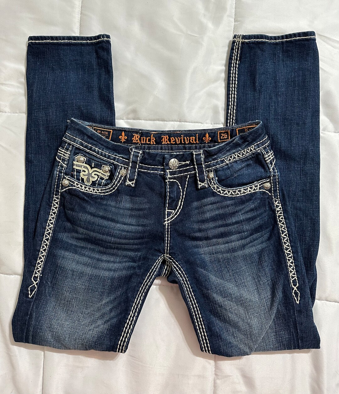 Rock Revival Kai Straight Leg Jean Women's 28 - Etsy