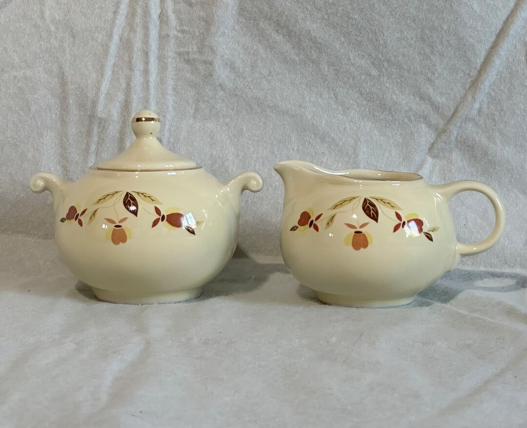 Hall China Autumn Leaf Cream & Sugar Set NALCC 2011 - Etsy