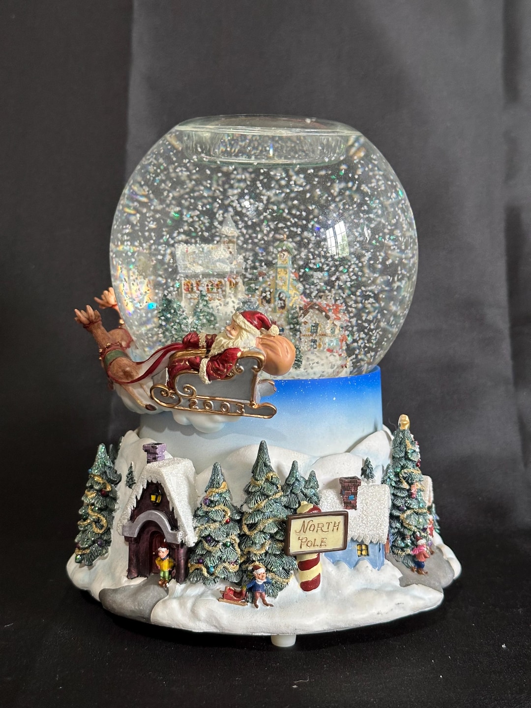 Partylite Olde World Village Musical & Animated Tealight Snow Globe - Etsy