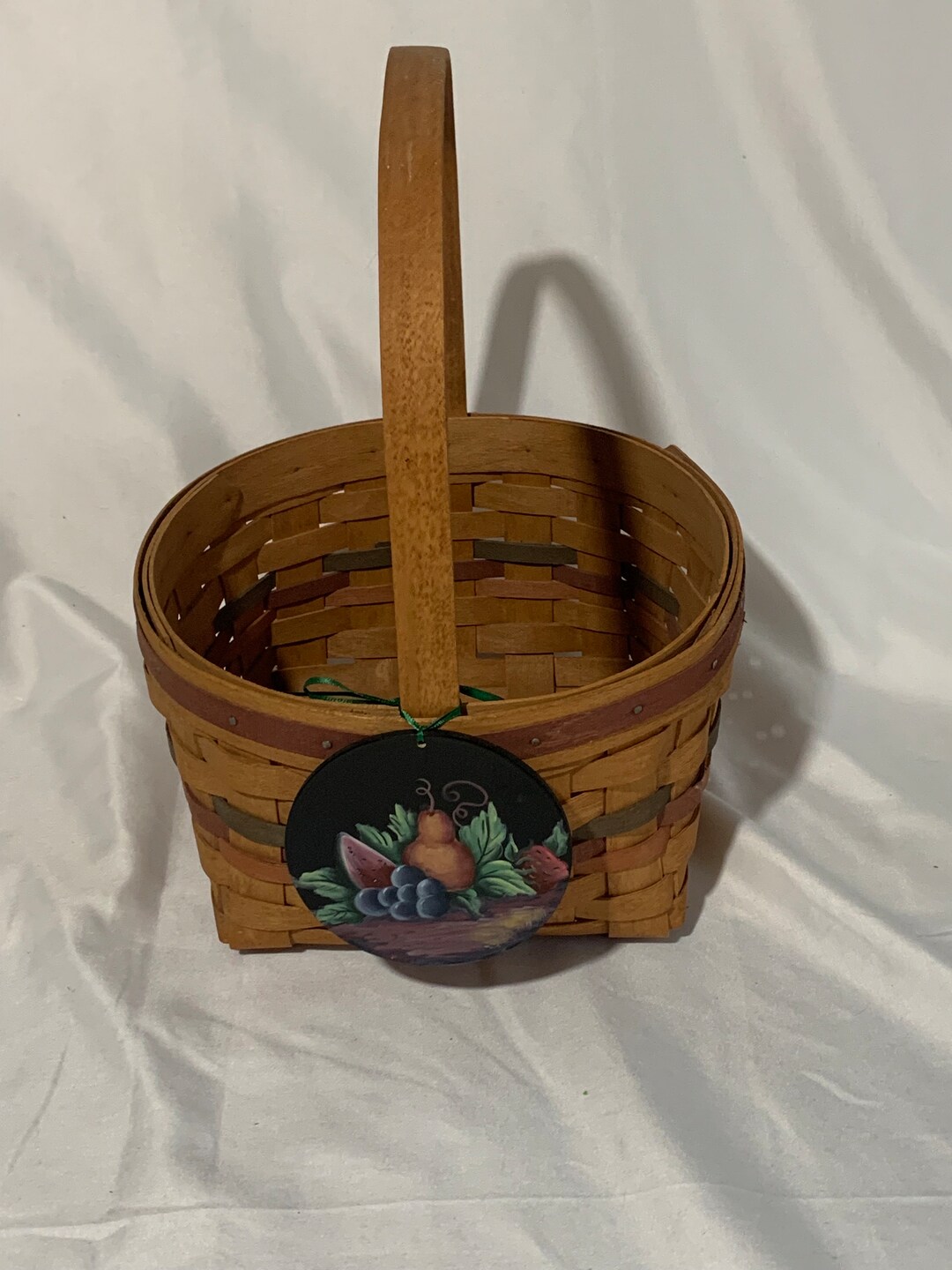Longaberger Large Round Easter/fruit Basket With Handle - 1990 - Etsy