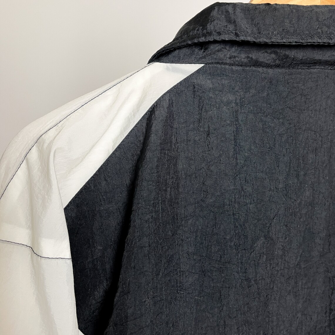 90s Puma Track Jacket XL | Black and White Windbreaker Zip up Vintage ...