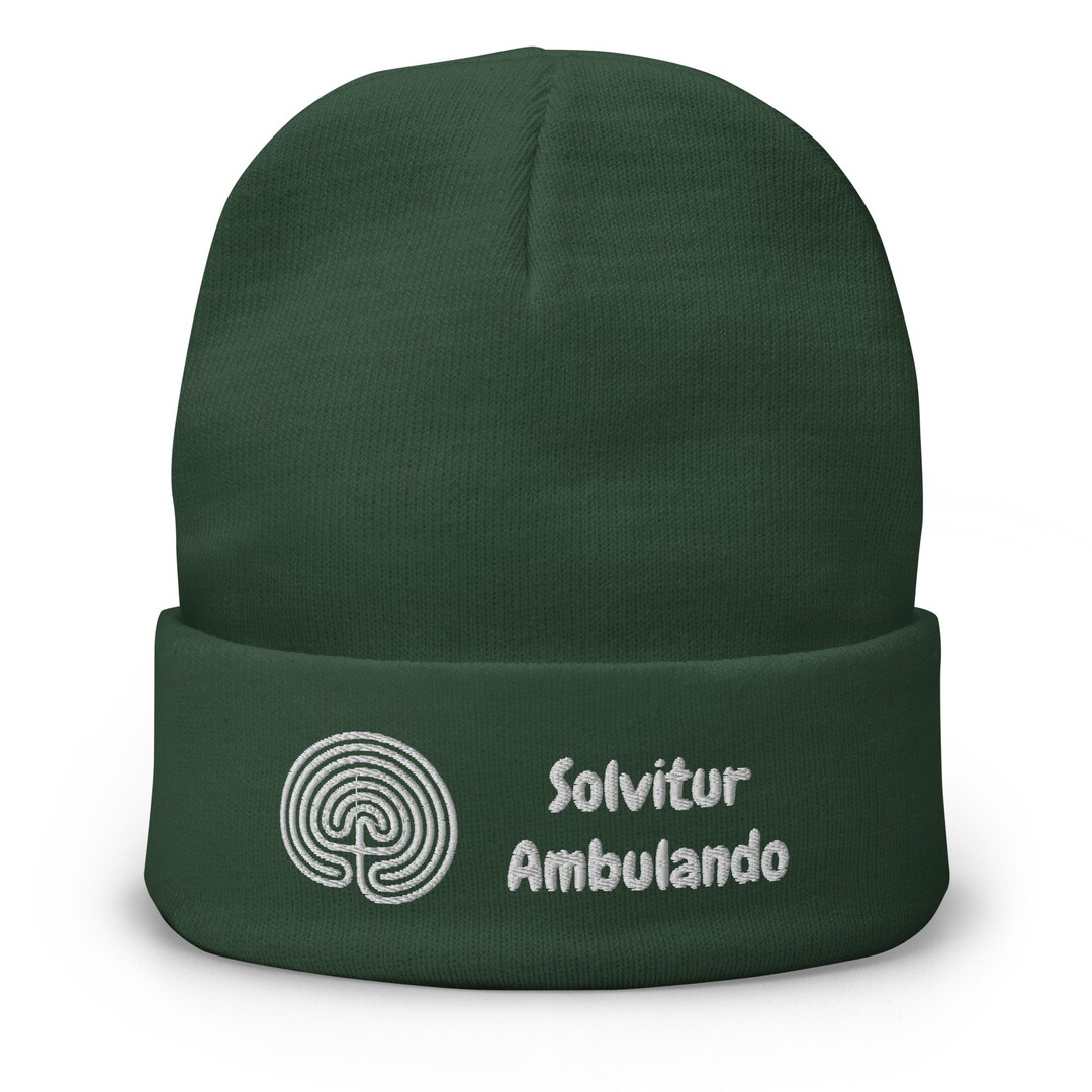 Labyrinth Classical Labyrinth Solvitur Ambulando Embroidered Beanie - Etsy