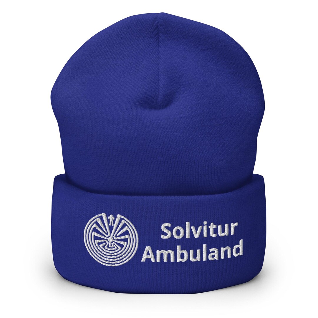 Labyrinth Man in the Maze Labyrinth Solvitur Ambulando Cuffed Beanie - Etsy