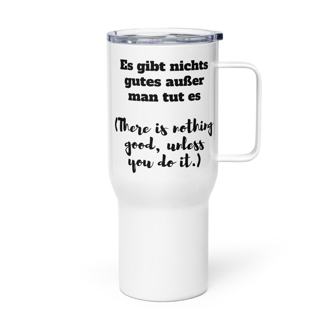 Nothing Good Travel Mug With a Handle - Etsy