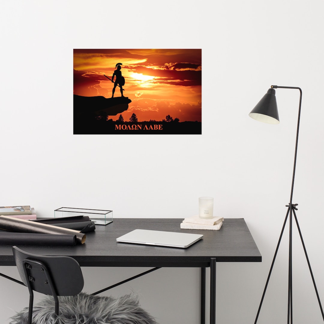 Molon Labe Wall Art, Molon Labe Poster, Molon Labe Sign, Spartan Sunset ...