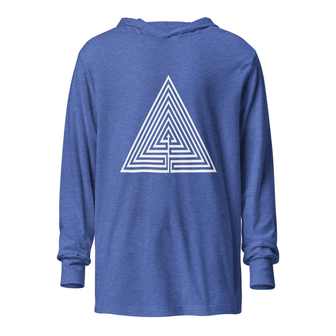 Labyrinth Triangle Labyrinth Hooded Long-sleeve Tee - Etsy