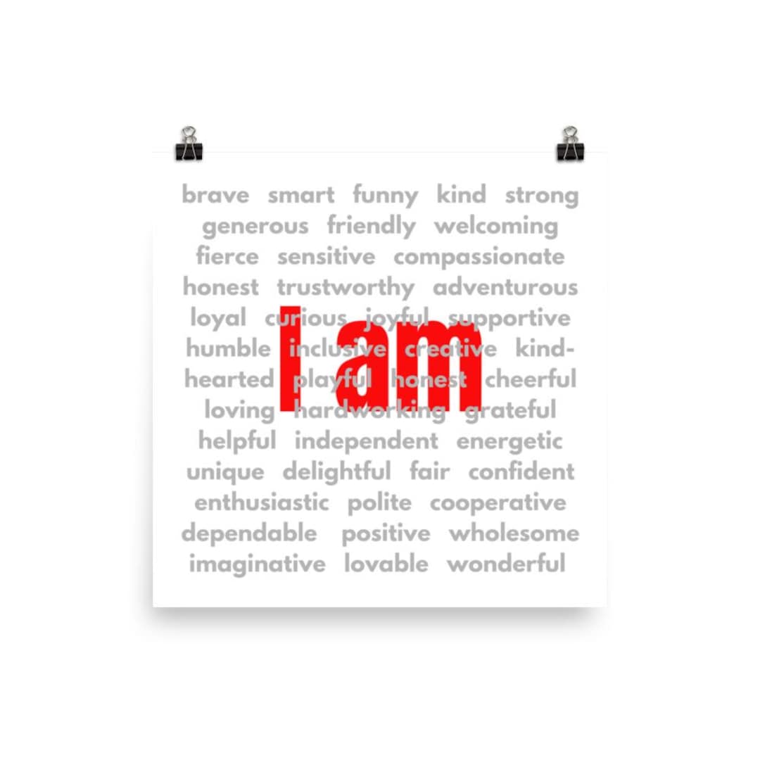 I Am Poster - Etsy