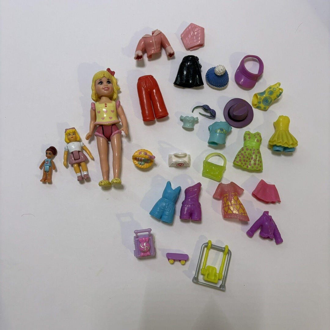 Polly Pocket Vintage Lot Dolls Rubber Clothes Outfits Bundle Mattel - Etsy