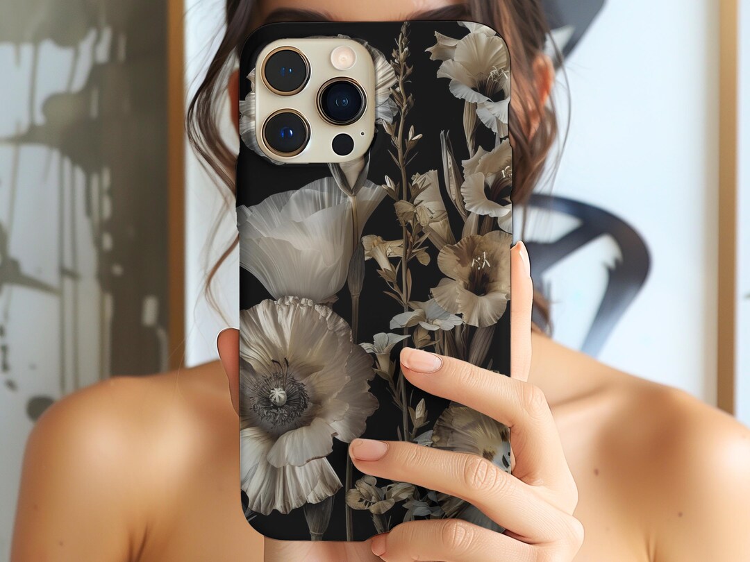 Vintage Soft Goth Floral Phone Case for Tough Phone Cases, Gothic Phone ...