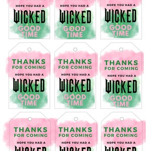 Wicked Party Invite With FREE Favor Tags and Menu! Perfect for a Wicked ...