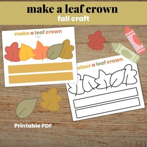 Fall Leaf Crown Craft for Kids, Preschool Printables, Printable ...