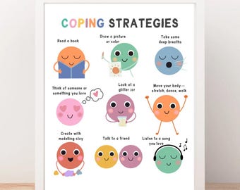 Calming Strategies Poster for Kids, Social Emotional Learning Printable ...