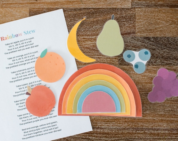 Rainbow Stew Felt Story Set / Rainbow Stew Flannel Board Set ...