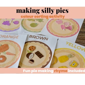 Making Pie Colour Sorting Activity, Preschool Printables, Preschool ...