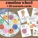 Emotion Wheel and Emotion Scenario Cards, Social Emotional Learning ...