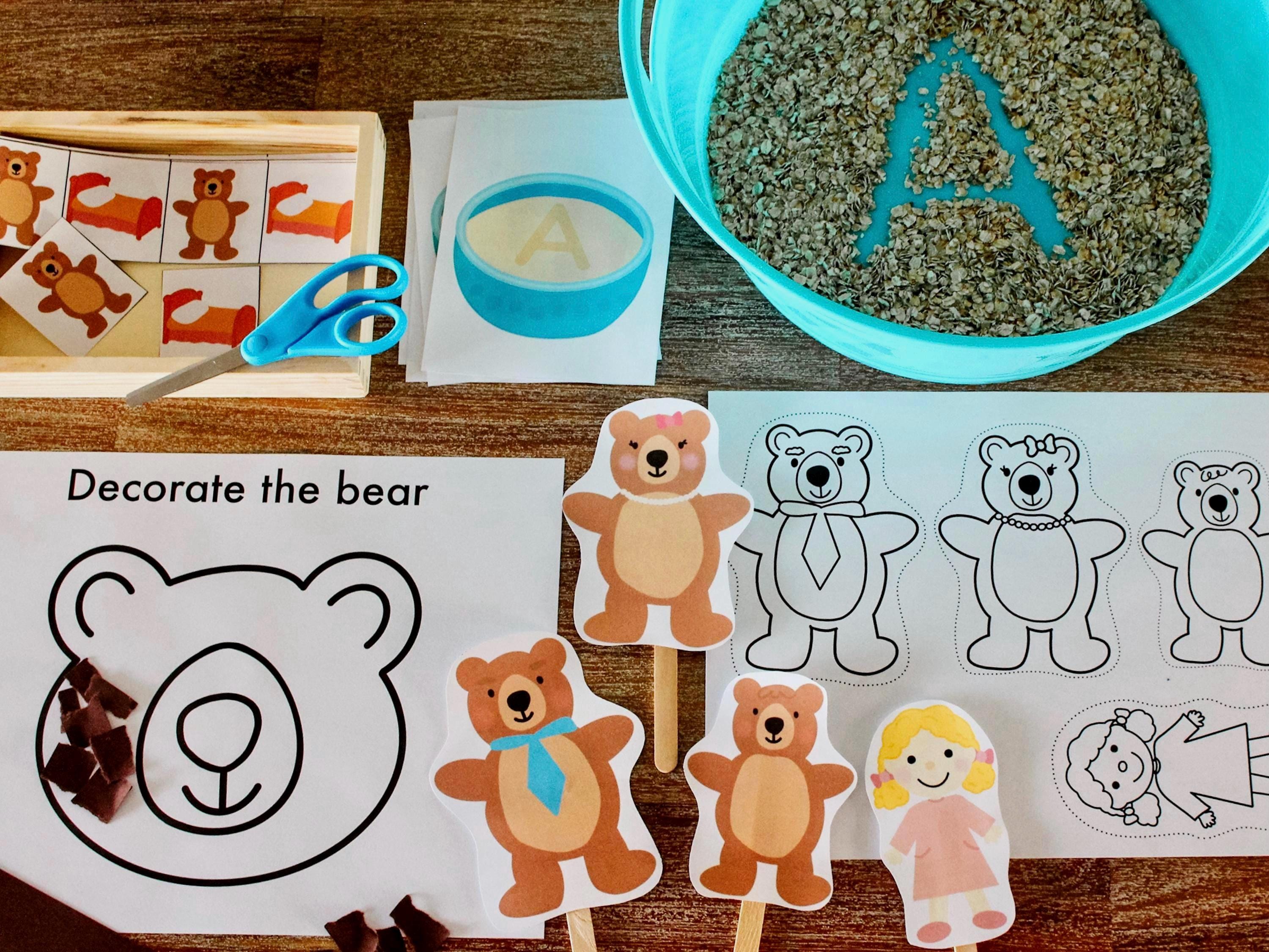 Goldilocks and the Three Bears Fine Motor Activities, Fairy Tale Theme ...