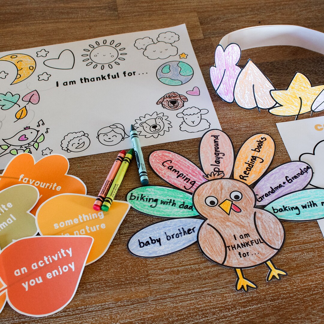 Gratitude Thanksgiving Printable Pack, Gratitude Activities for Kids ...