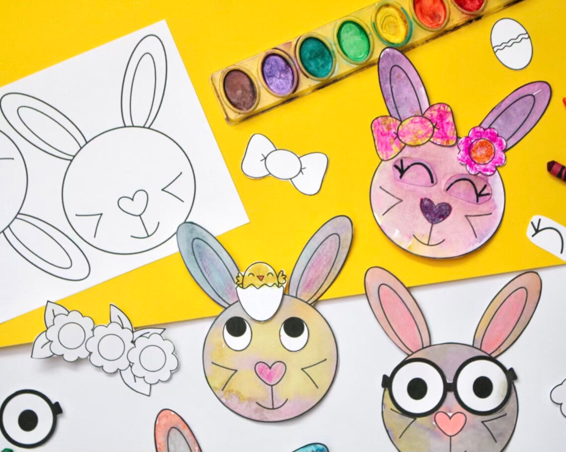 Spring Bunny Paper Craft, Spring Preschool, Printable Easter, Spring ...