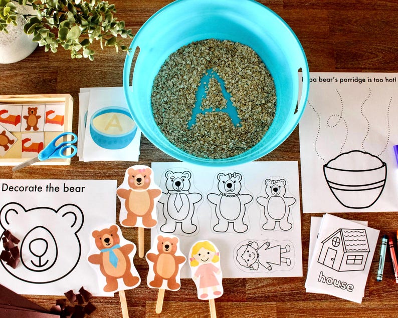 Goldilocks and the Three Bears Fine Motor Activities, Fairy Tale Theme ...