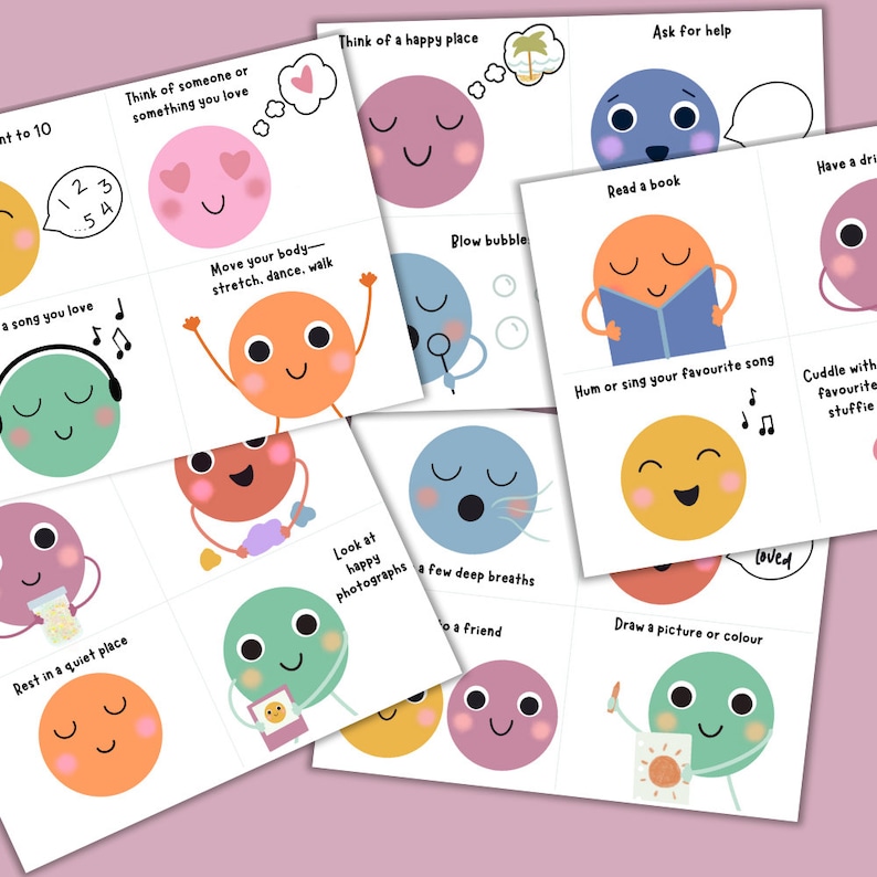 Coping Strategy Cards for Kids, Emotional Regulation, Calm Down Corner ...