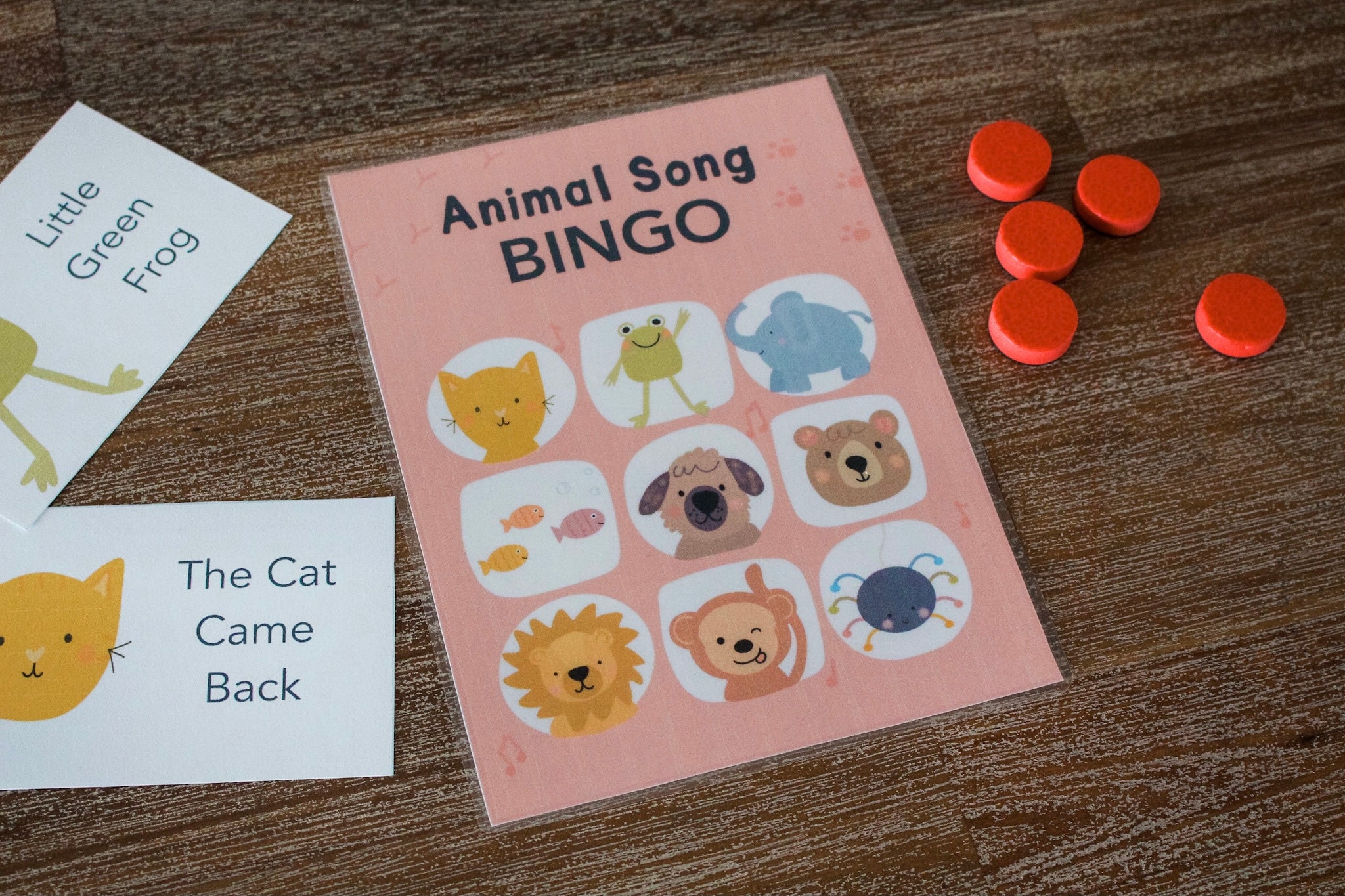 Animal Song Printable Bingo Cards, Bingo Printable, Preschool ...