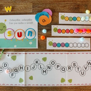Caterpillar Letter and Pattern Activities, Bug and Insect Preschool ...