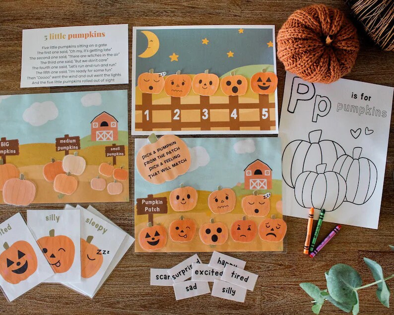 Pumpkin Activity Bundle, Preschool Curriculum, Circle Time, Fall ...