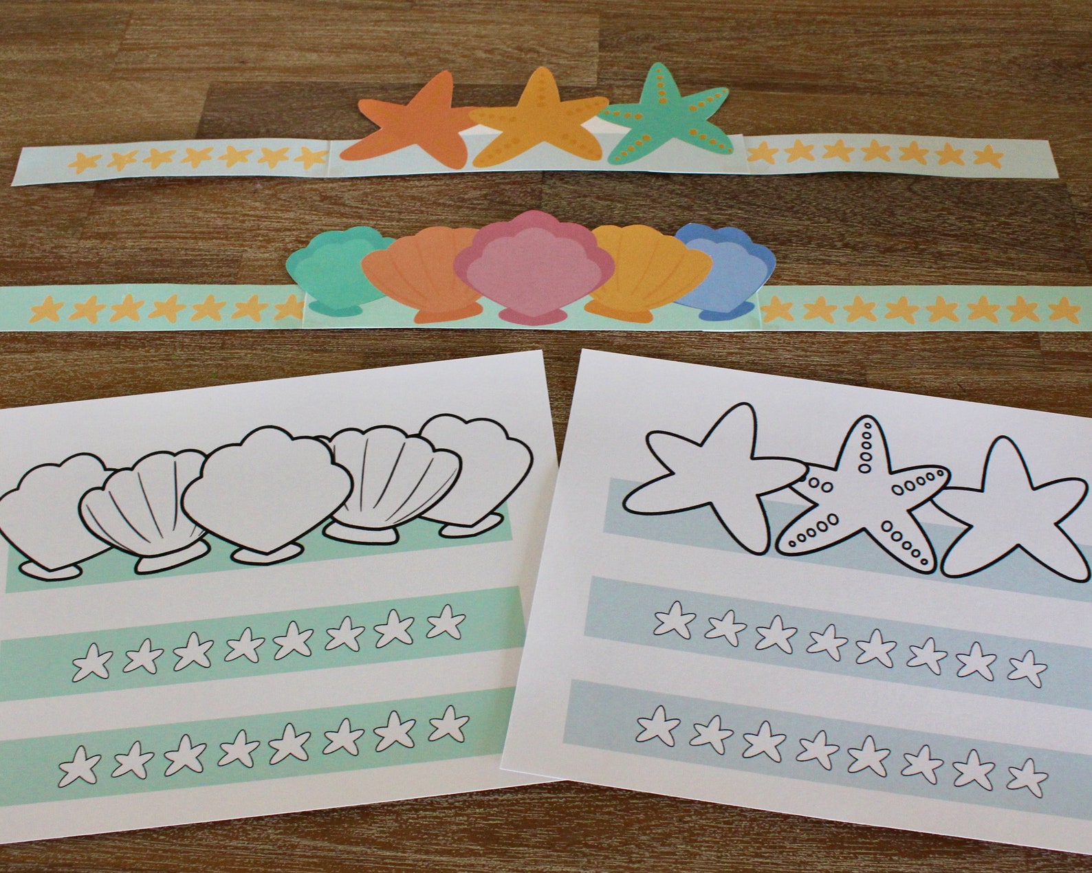 Under the Sea Printable Crowns, Seashell and Starfish Crown, Summer ...