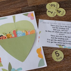Bug Counting Song Activity, There Were 5 in the Bed, Nursery Rhyme ...