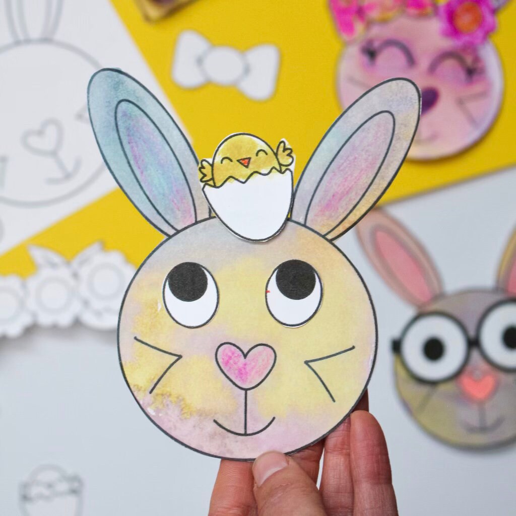 Spring Bunny Paper Craft, Spring Preschool, Printable Easter, Spring ...