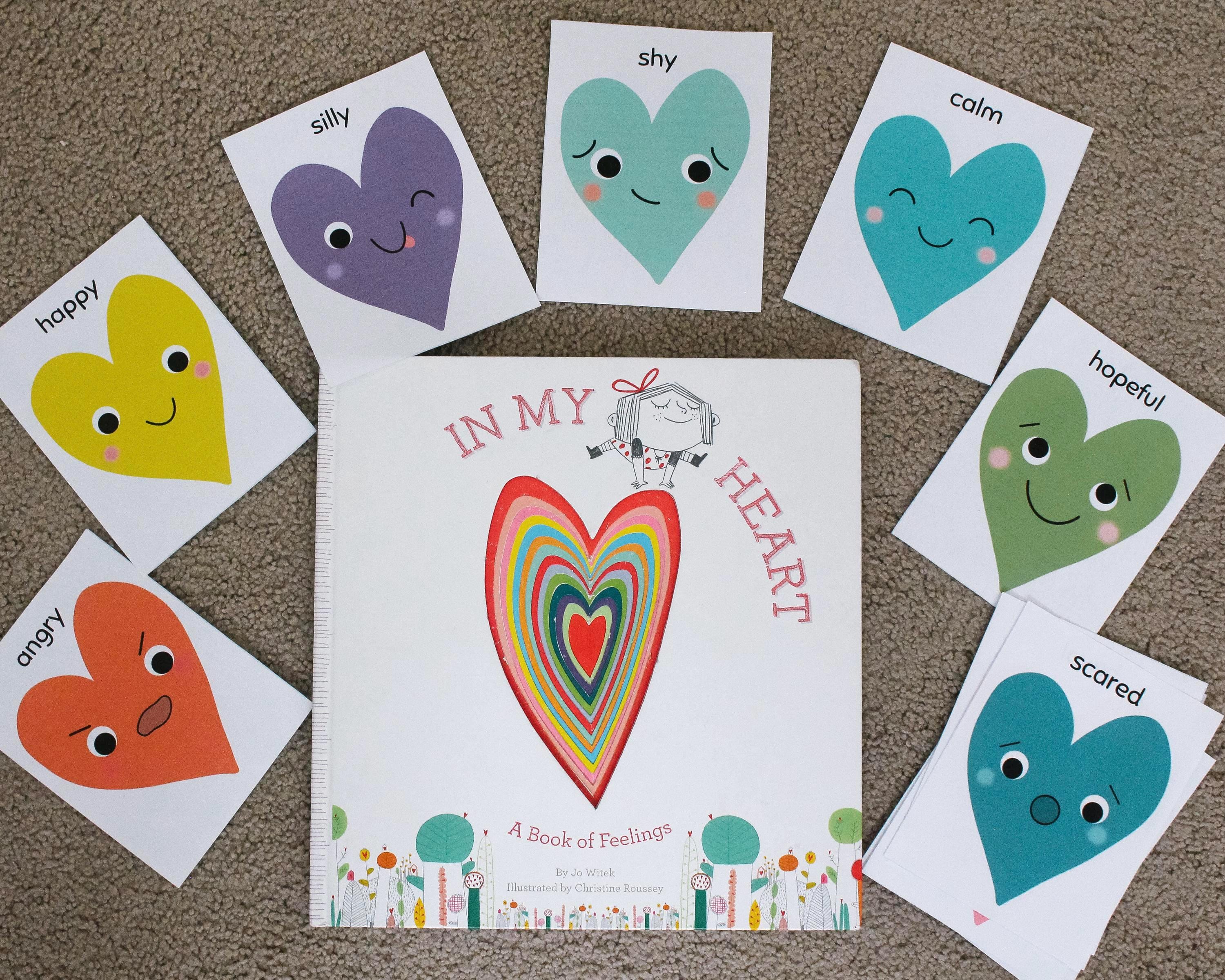 Heart Emotion Flashcards, Emotion Preschool Printables, Social ...