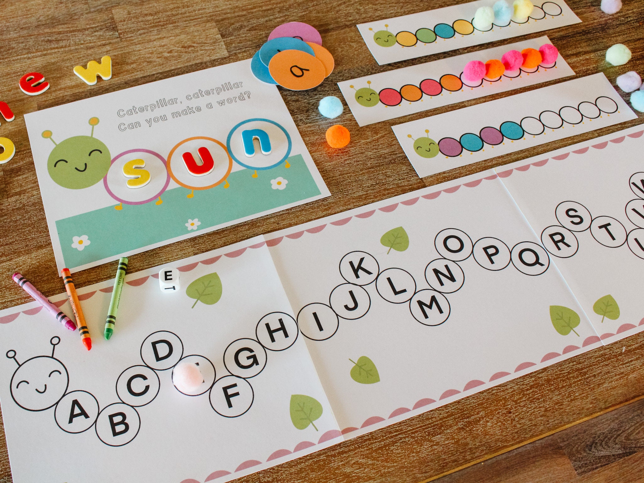 Caterpillar Letter and Pattern Activities, Bug and Insect Preschool ...