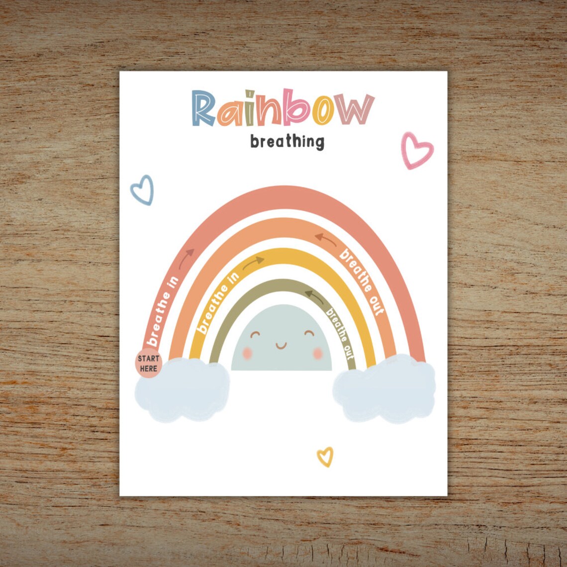 Weather Breathing Printables, Rainbow Breathing, Calming Activities for ...