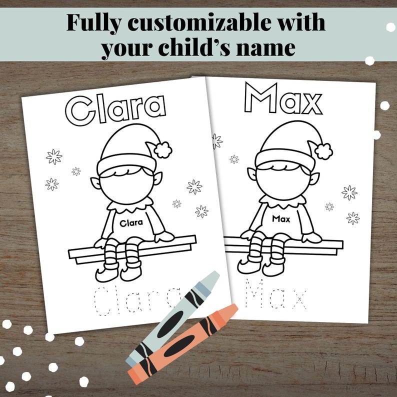 Editable Elf Craft Printable, Personalized Christmas Activity ...