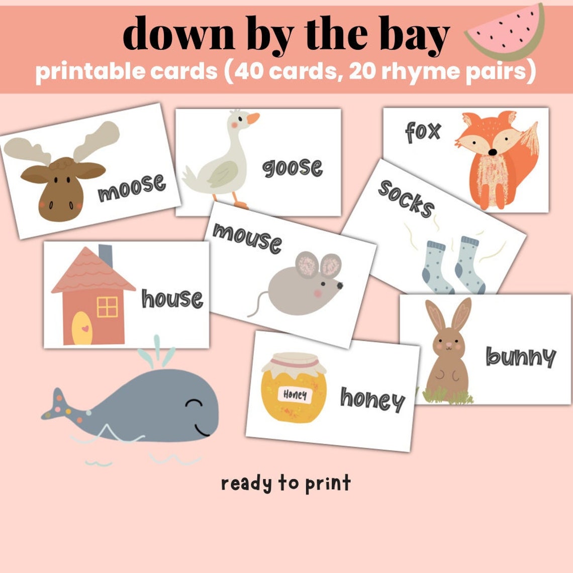 Down by the Bay Printable Flashcards, Circle Time Songs, Preschool ...