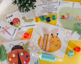 Montessori 3 Part Cards Insects - Etsy