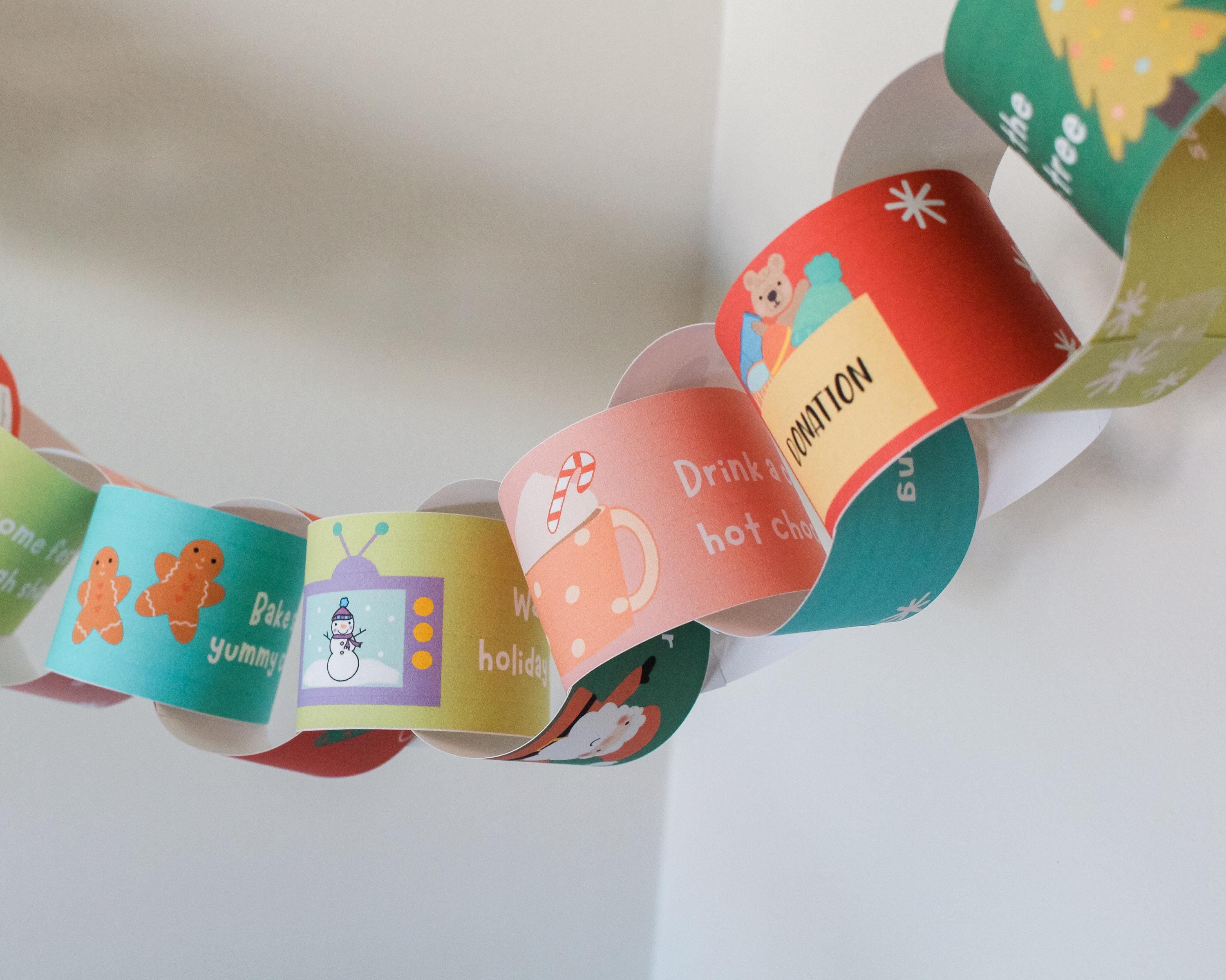 Advent Activities Paper Chain, Printable Advent Calendar for Kids ...