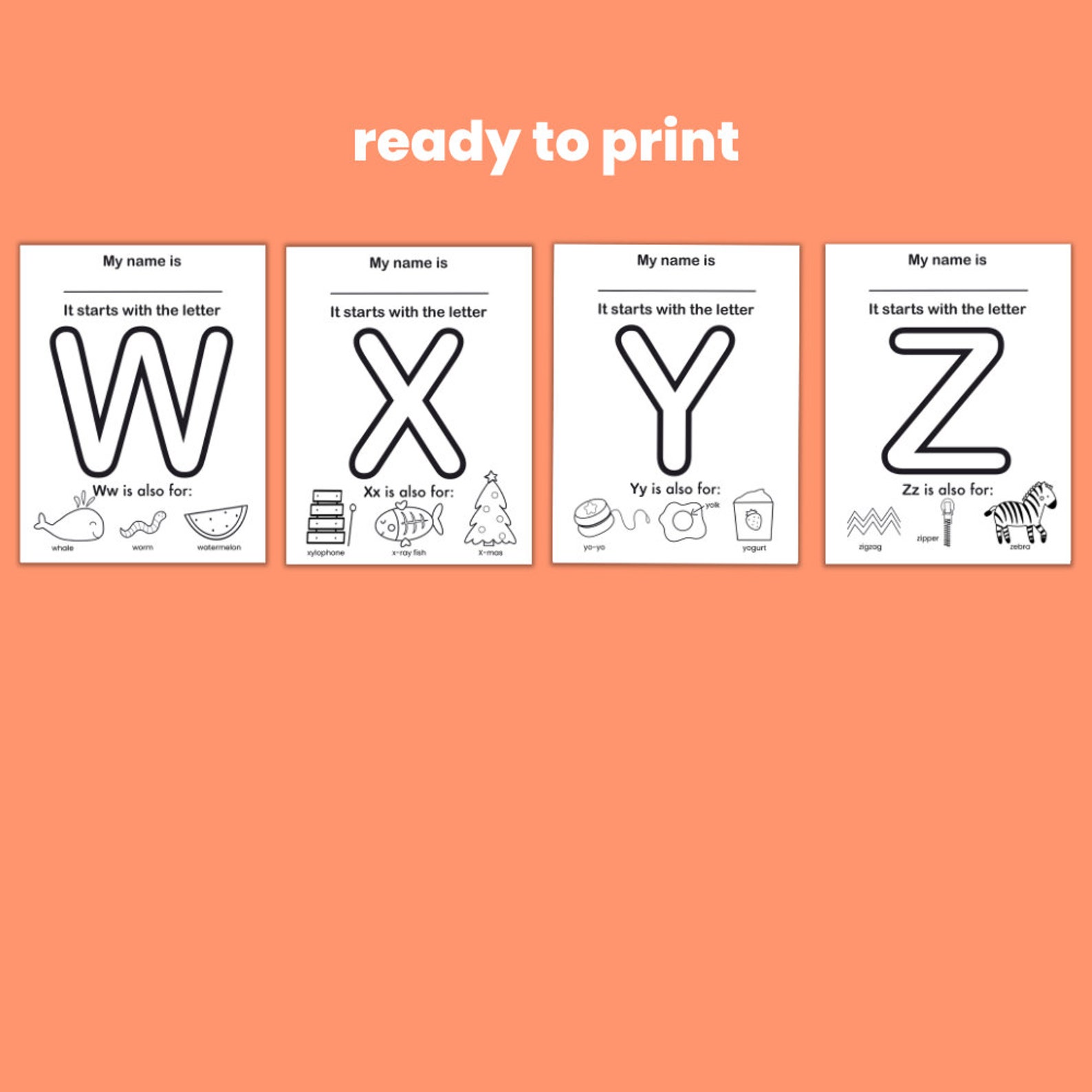 Alphabet Letters of the Week, All About Me, Alphabet Coloring Pages ...