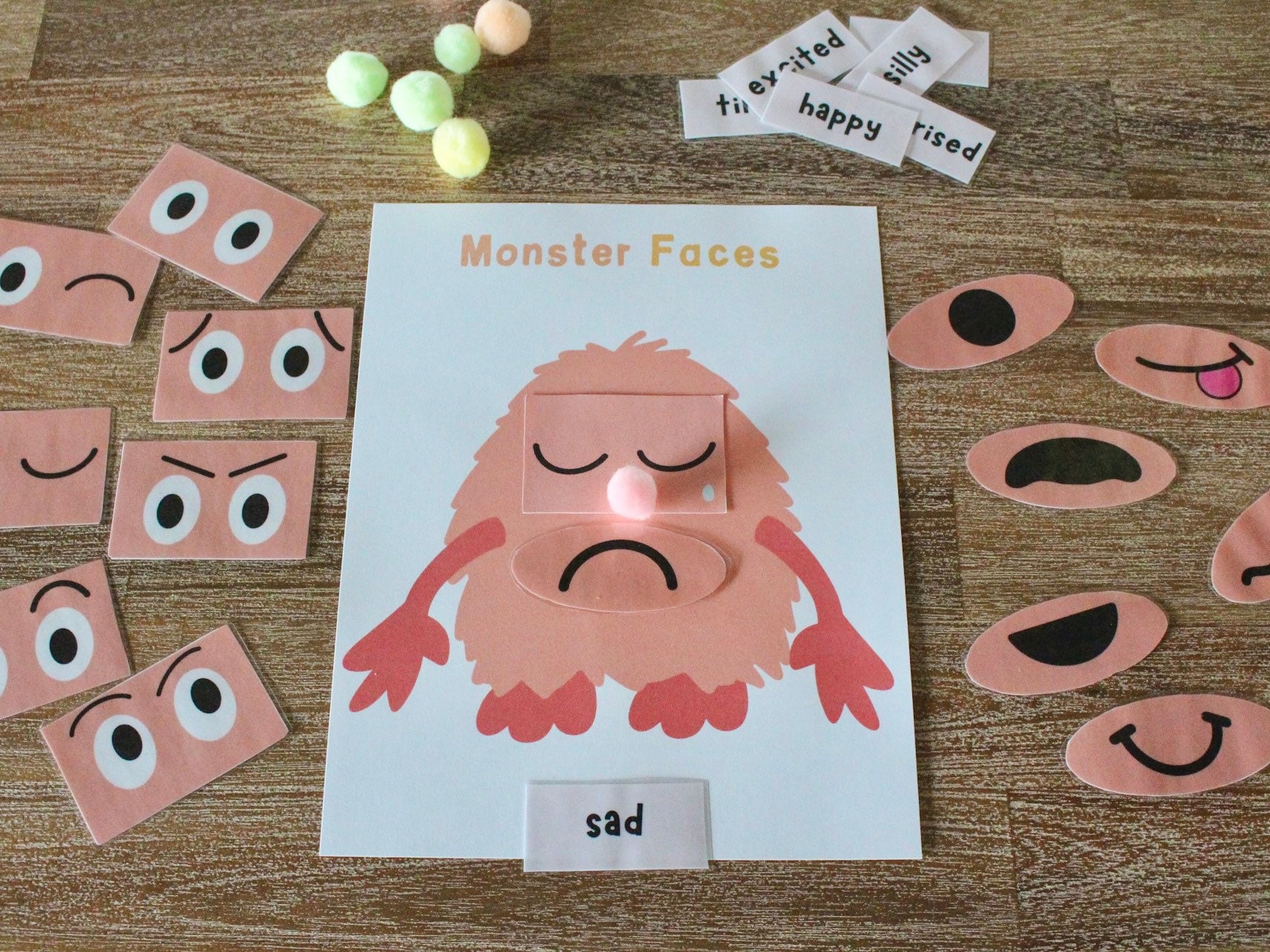 Monster Emotion Printable Activities Music and Movement - Etsy Australia