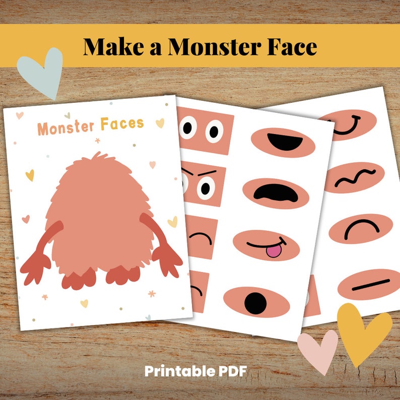 Monster Emotion Printable Activities Emotion Preschool - Etsy