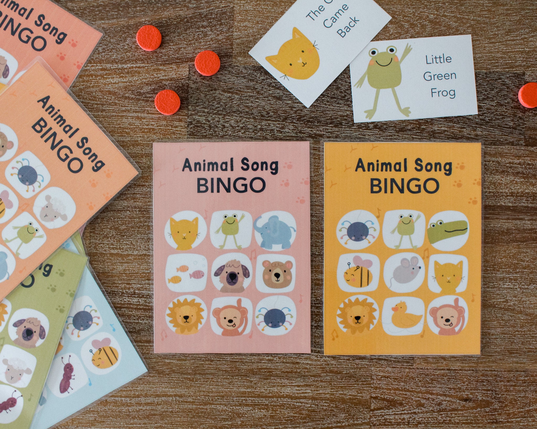 Animal Song Printable Bingo Cards, Bingo Printable, Preschool ...
