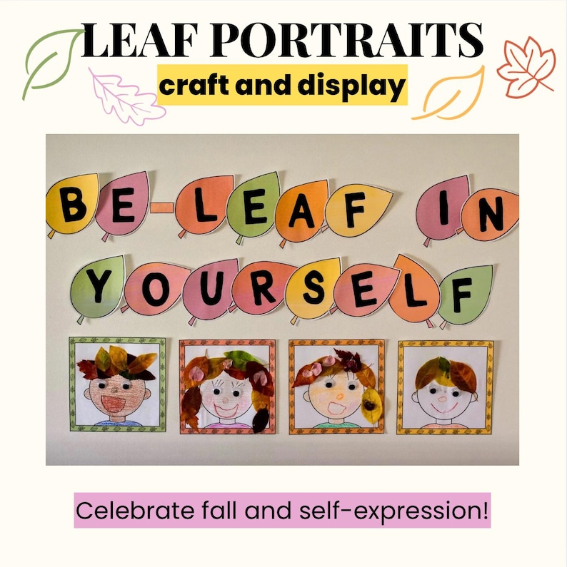 Fall Leaf Craft for Kids, Autumn Classroom Display, Fall Art Activity ...