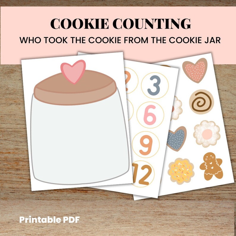 Cookie Counting Activity, Counting Printable, Counting Activities for ...
