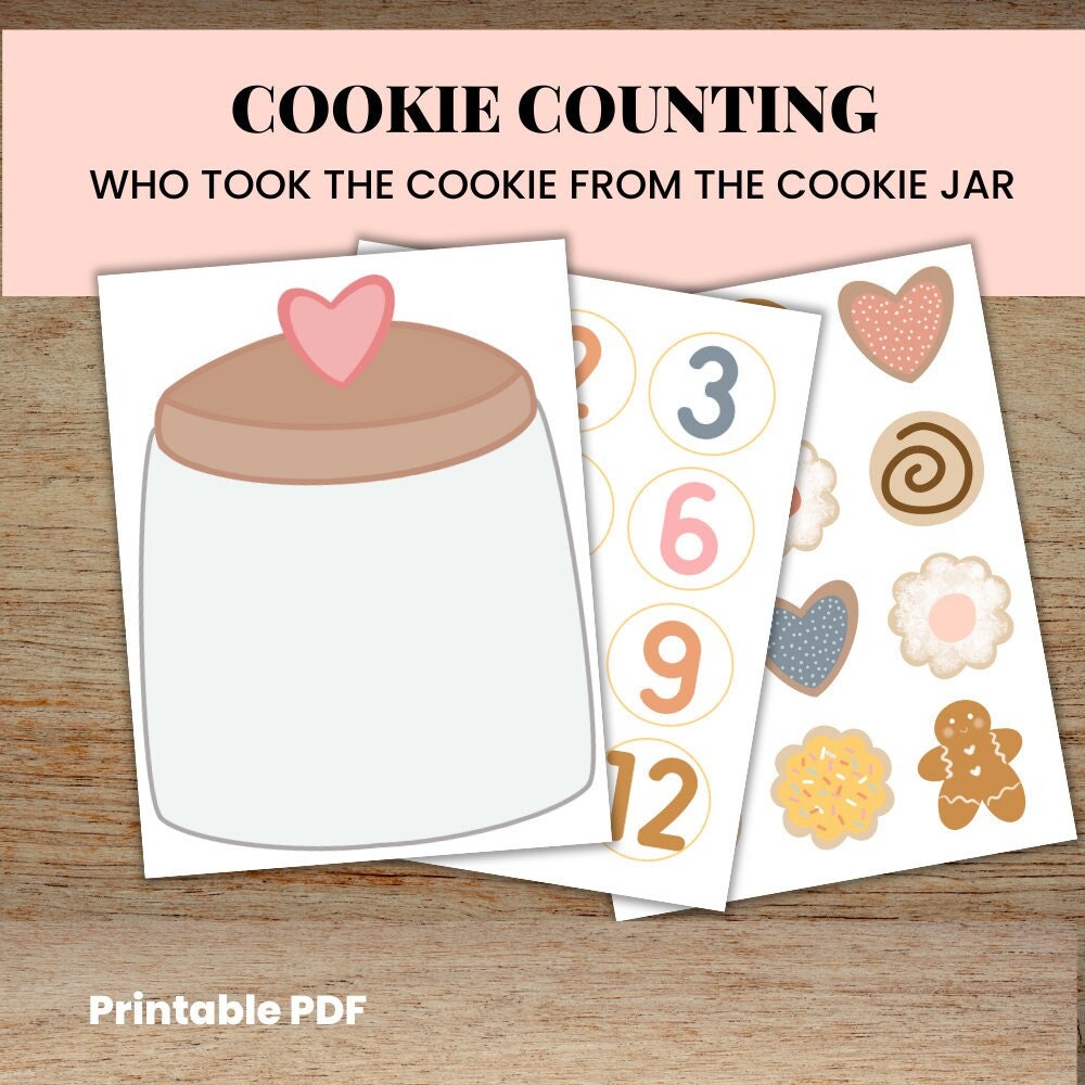 Cookie Counting Activity, Counting Printable, Counting Activities for ...