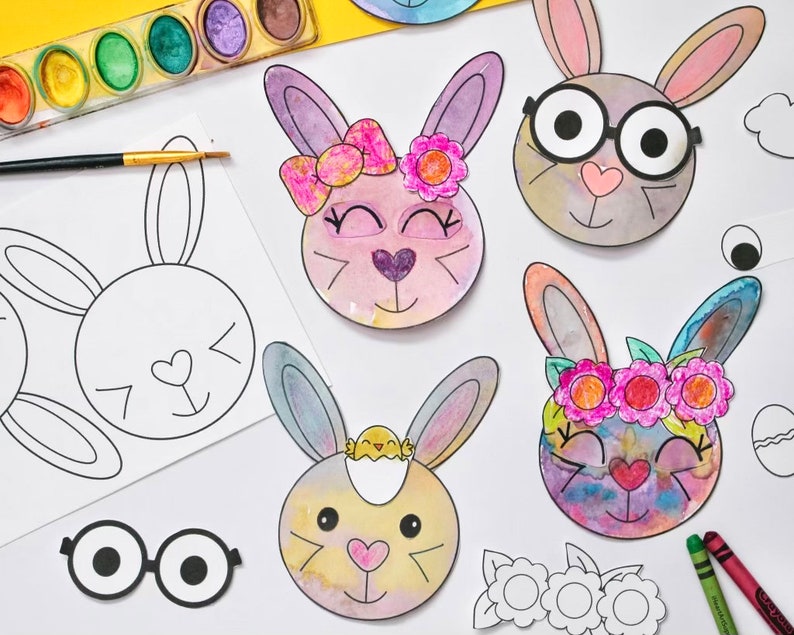 Build a Bunny Spring Craft, Preschool Curriculum, Printable Easter ...