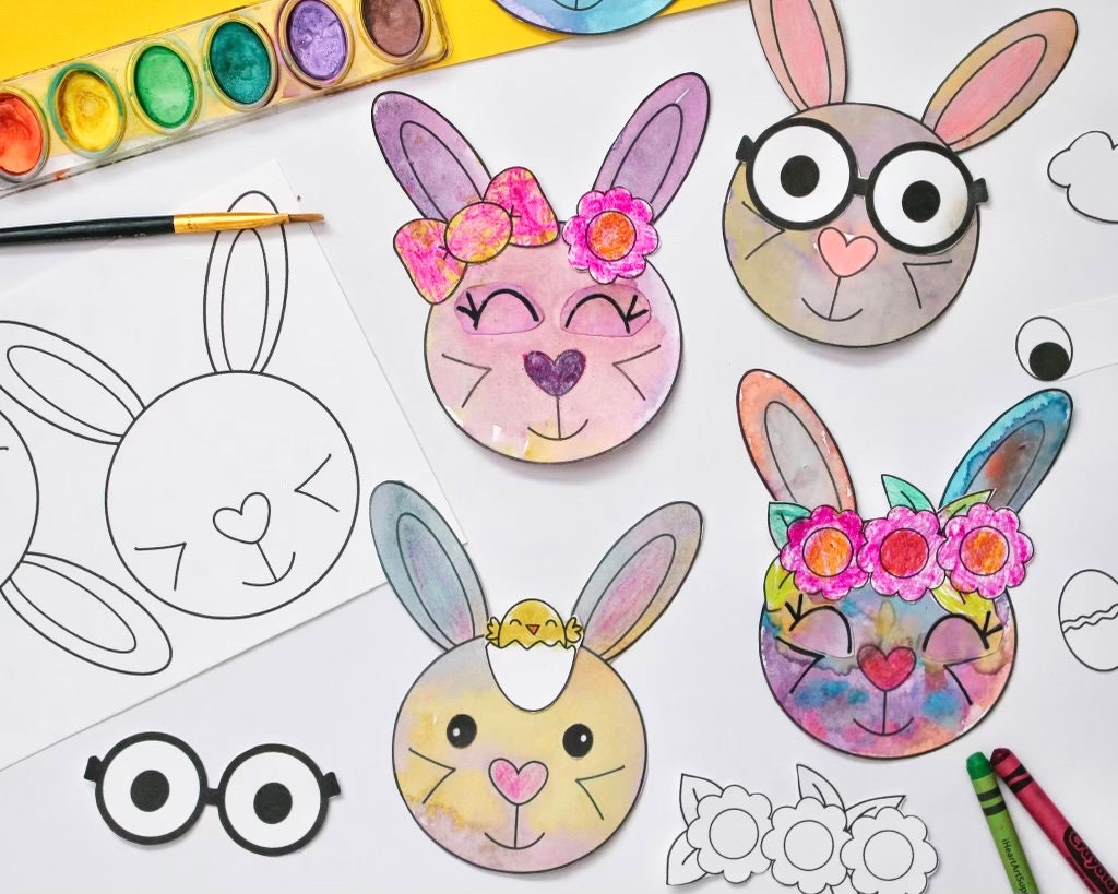 Spring Bunny Paper Craft, Spring Preschool, Printable Easter, Spring ...