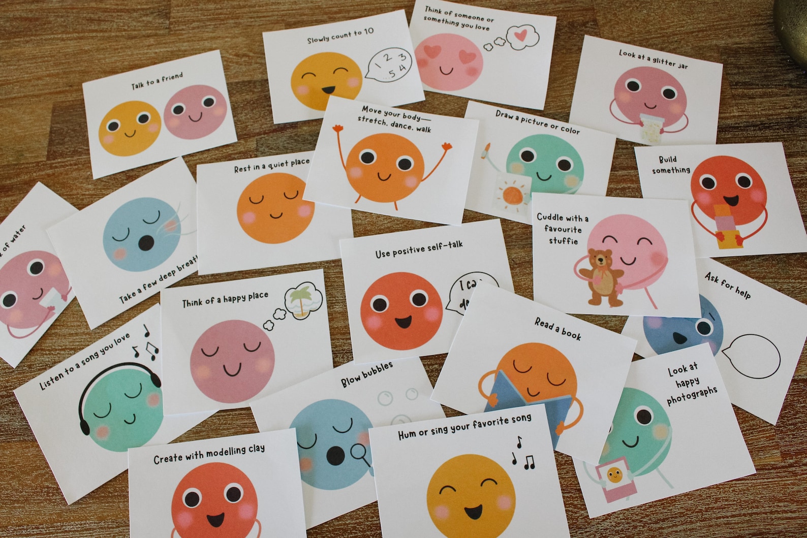 Emotion Flashcards and Coping Cards, Emotional Regulation, Social ...