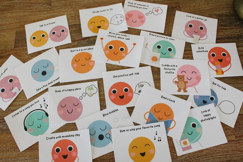 Emotion Flashcards and Coping Cards, Emotional Regulation, Social ...