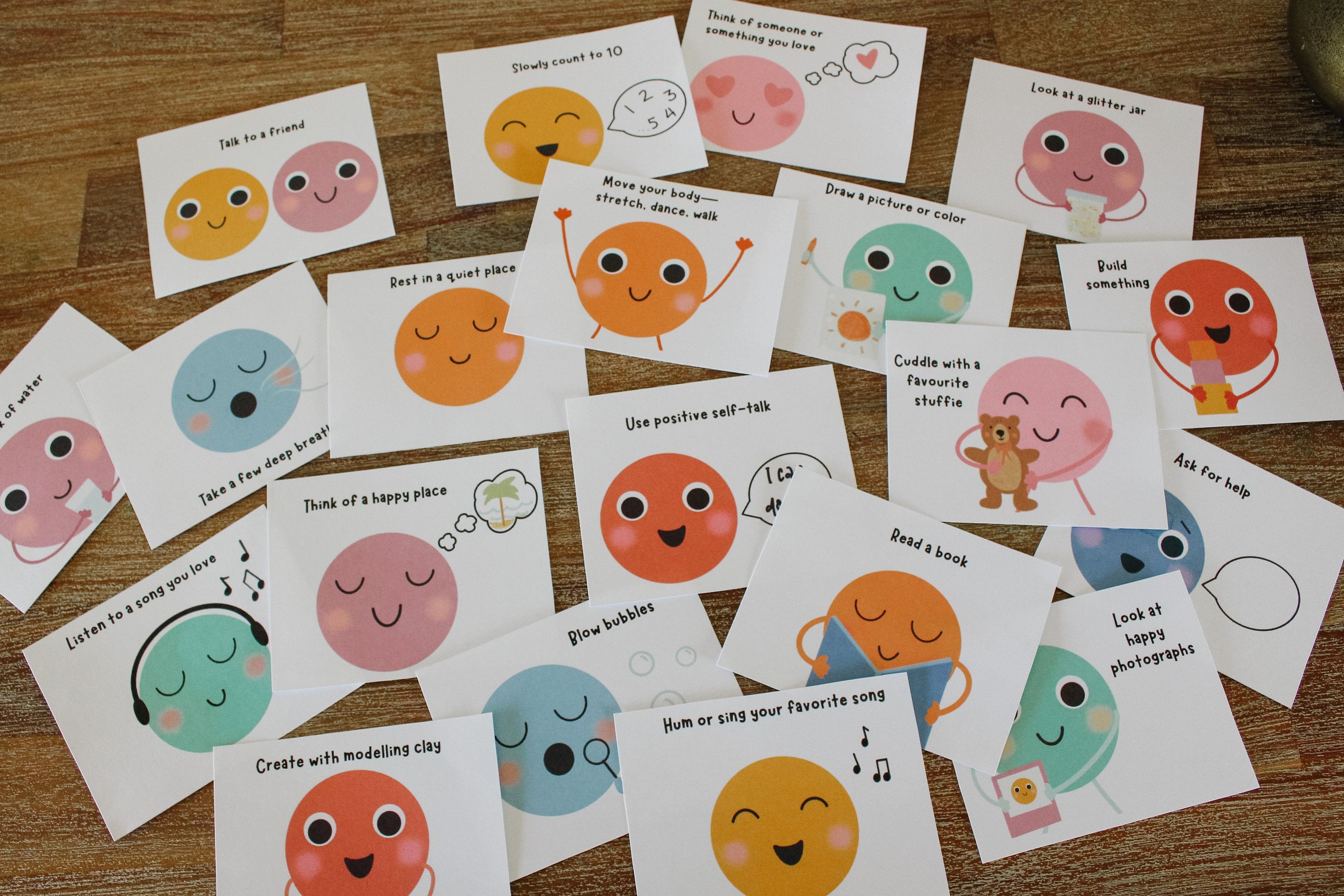 Emotion Flashcards and Coping Cards, Emotional Regulation, Social ...